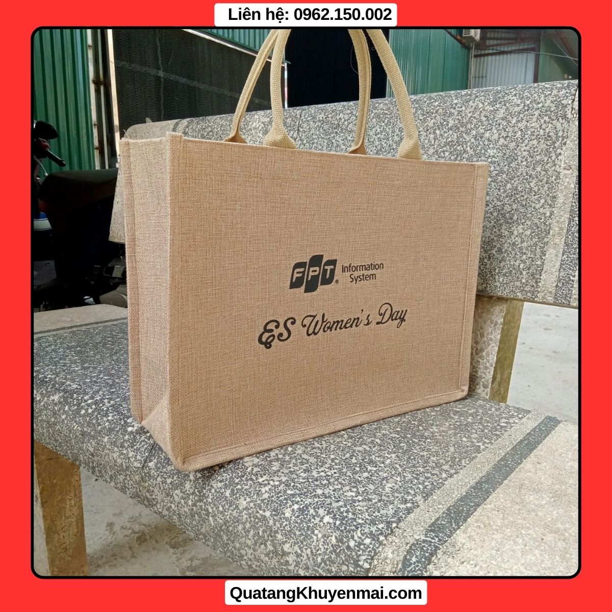Túi Vải Giả Đay In Logo Theo Yêu Cầu - Quà tặng khuyến mãi